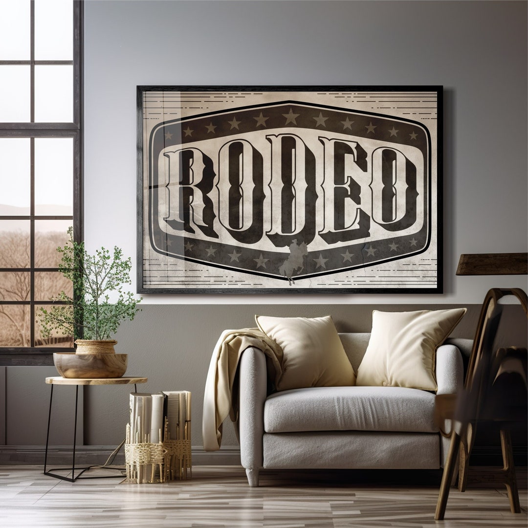 RODEO Print | Retro | Howdy Sign | Western Decor | Howdy Wall Art ...
