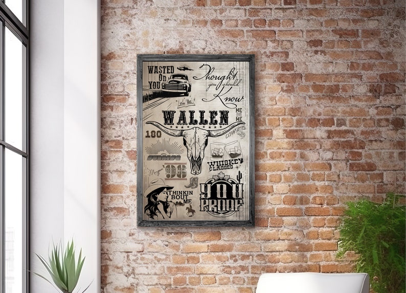 Wallen Country Music Art Print: Western Wall Decor - Etsy