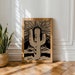 BURLAP, Saguaro Cactus Block Print Poster, Western Decor, Southwestern ...