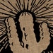 BURLAP, Saguaro Cactus Block Print Poster, Western Decor, Southwestern ...