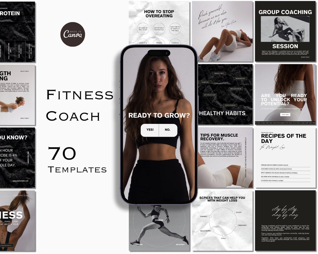 Fitness Coach Templates, Personal Trainer, Health&wellness Coach ...