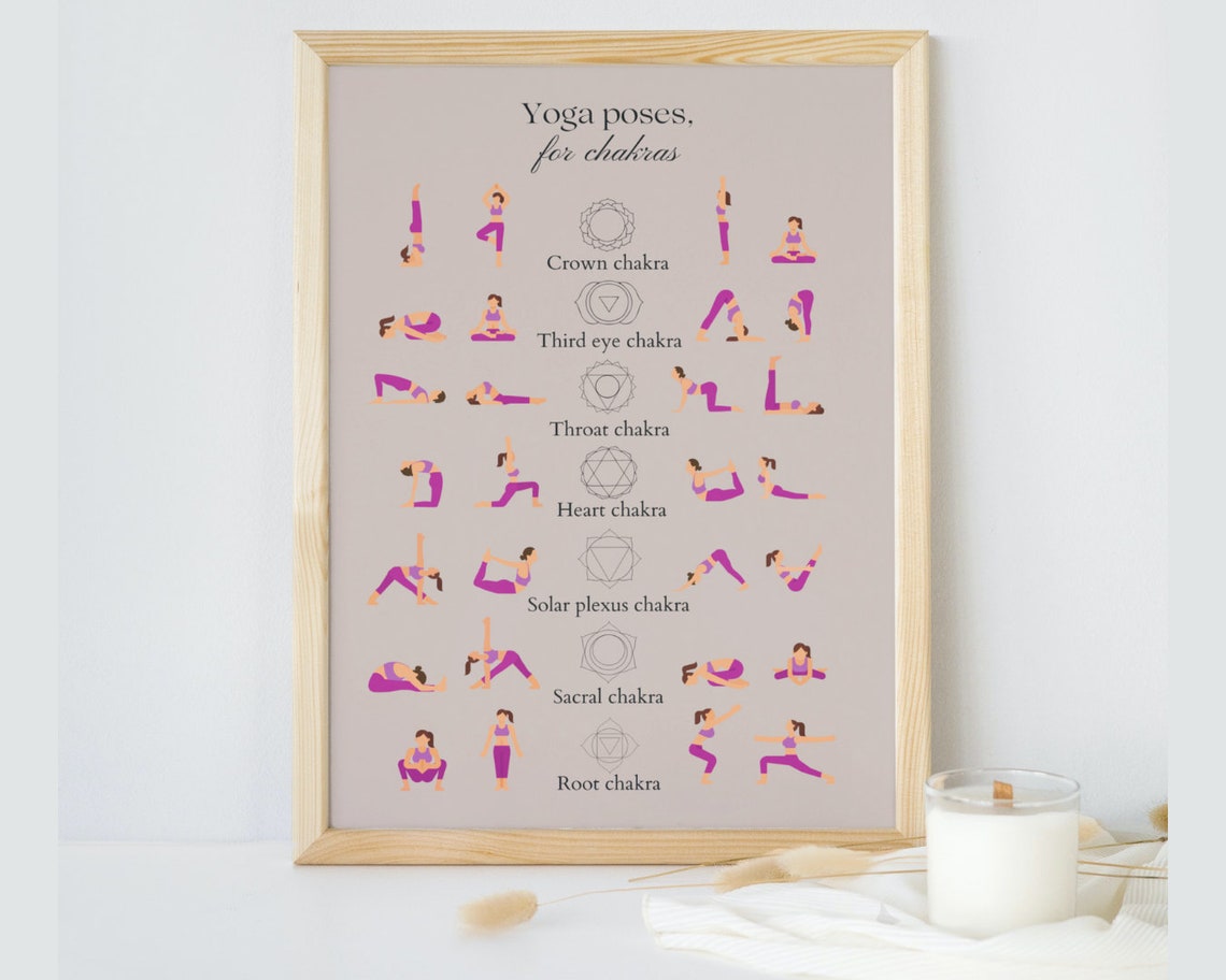 Yoga Teacher Wall Art, Yoga Poses Cards, Yoga for Mental Health, Daily ...