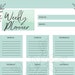Floral Leaf Weekly Planner, Printable Weekly Minimal Planner - Etsy