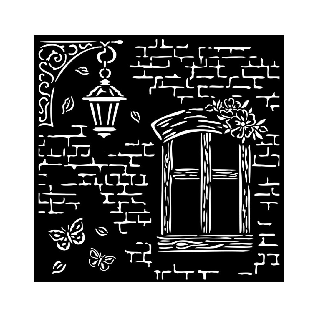 Stamperia - Blue Land Stencil - Window - Etsy