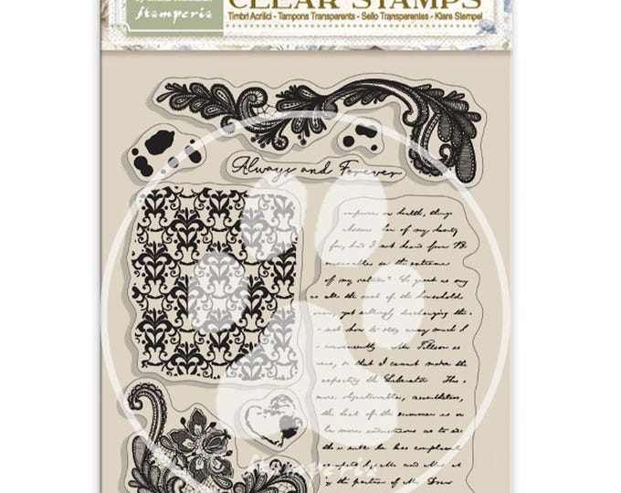 Stamperia - Timeless - Clear Acrylic Stamps - Backgrounds - Etsy