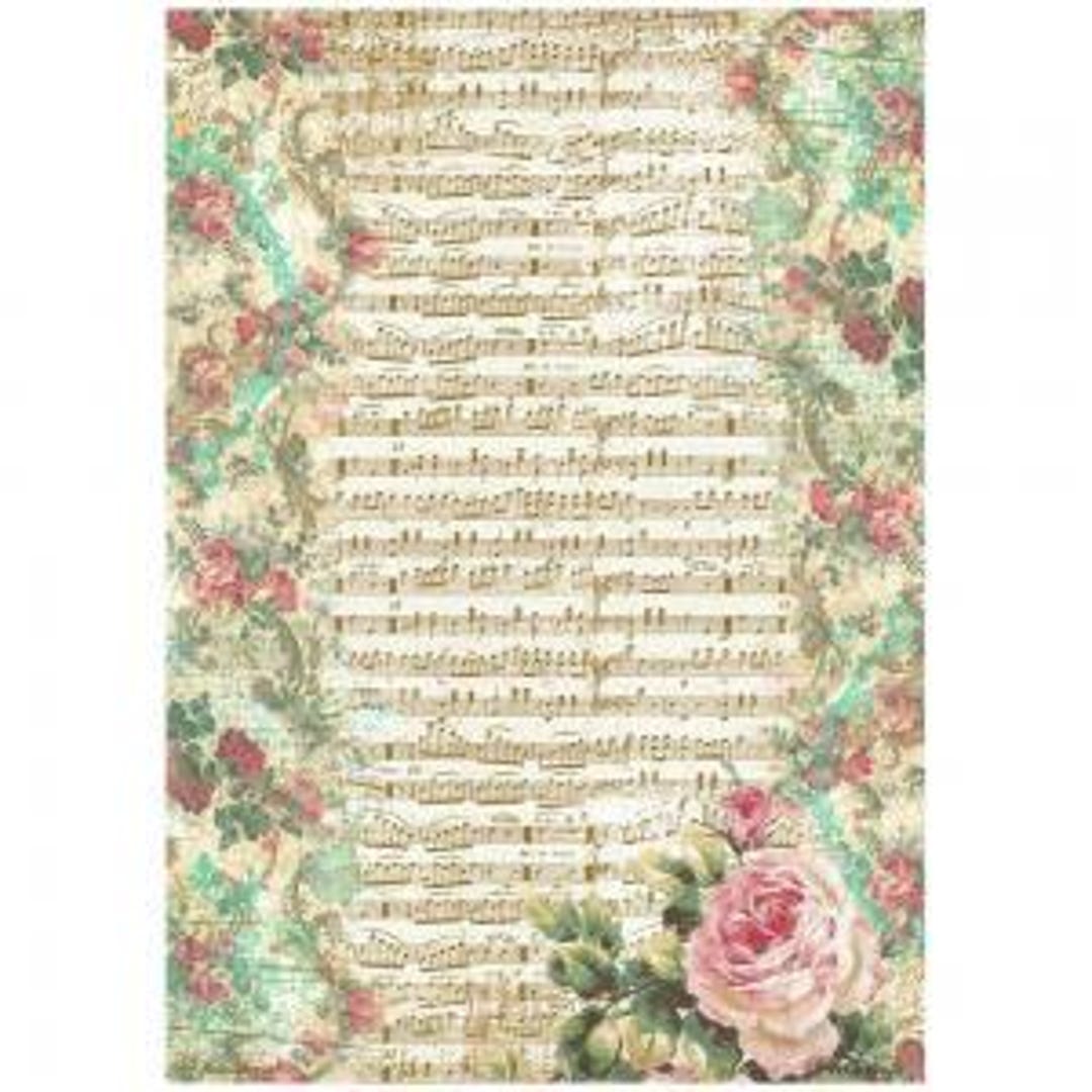 Stamperia Precious Collection - A4 Rice Paper - Music - Etsy