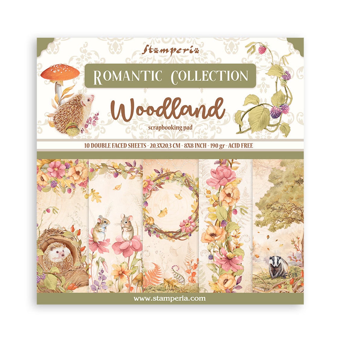 Stamperia 8x8 Scrapbooking Pad Woodland - Etsy