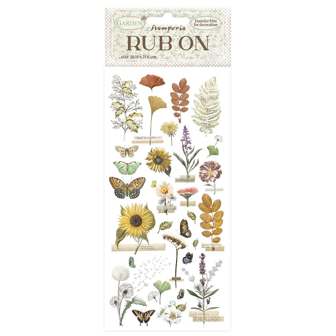 Stamperia - Rub-on - Garden - Sunflower - Etsy