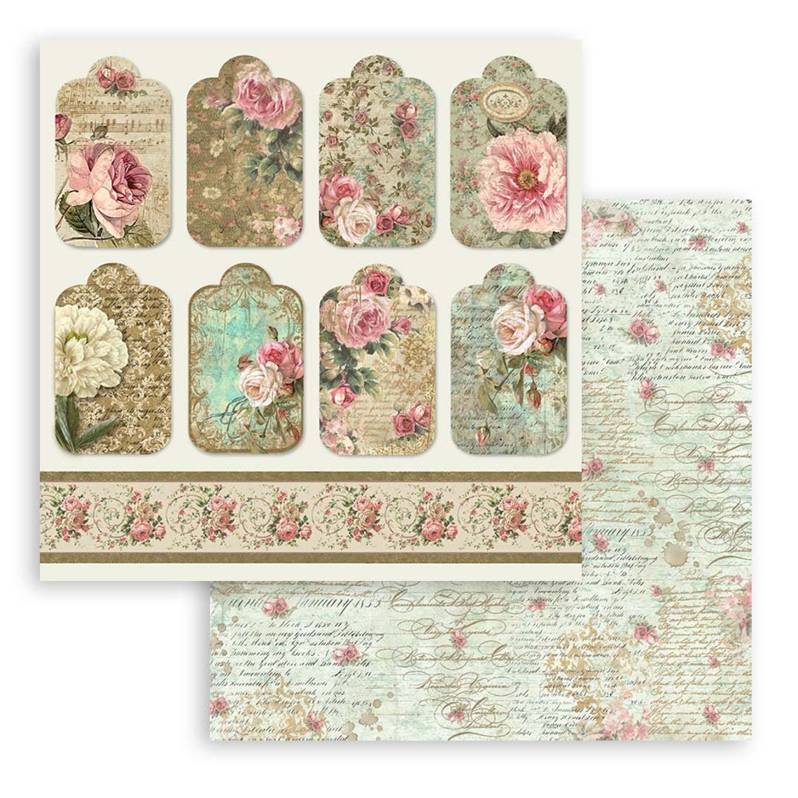 Stamperia 12X12 Paper Pad 10 Sheets Precious - Etsy