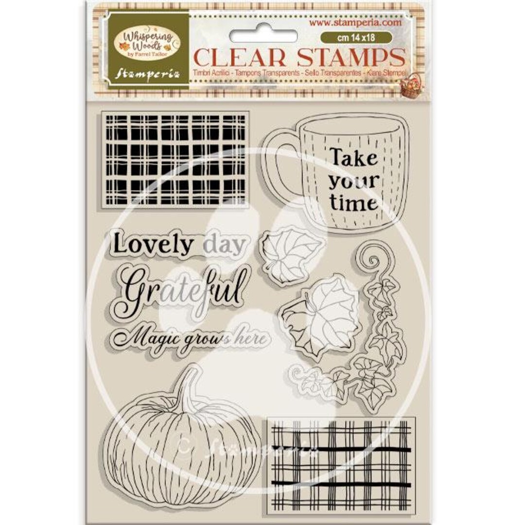 Stamperia - Whispering Woods - Clear Acrylic Stamps - Cup and Pumpkin ...