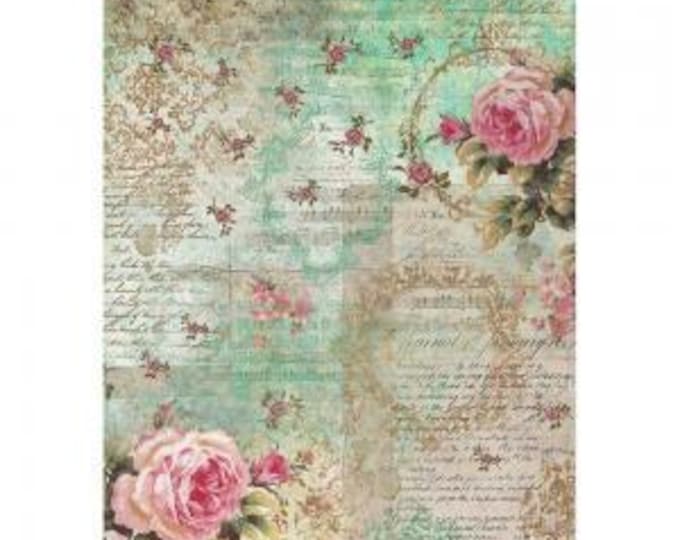 Stamperia Precious Collection - A4 Rice Paper - Peony Background - Etsy