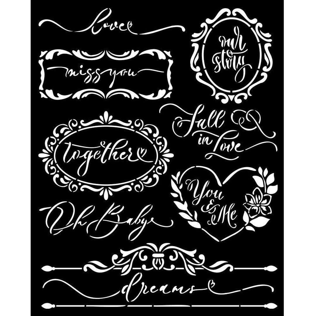 Stamperia Romance Forever Plates Stencil 20x25cm - Etsy