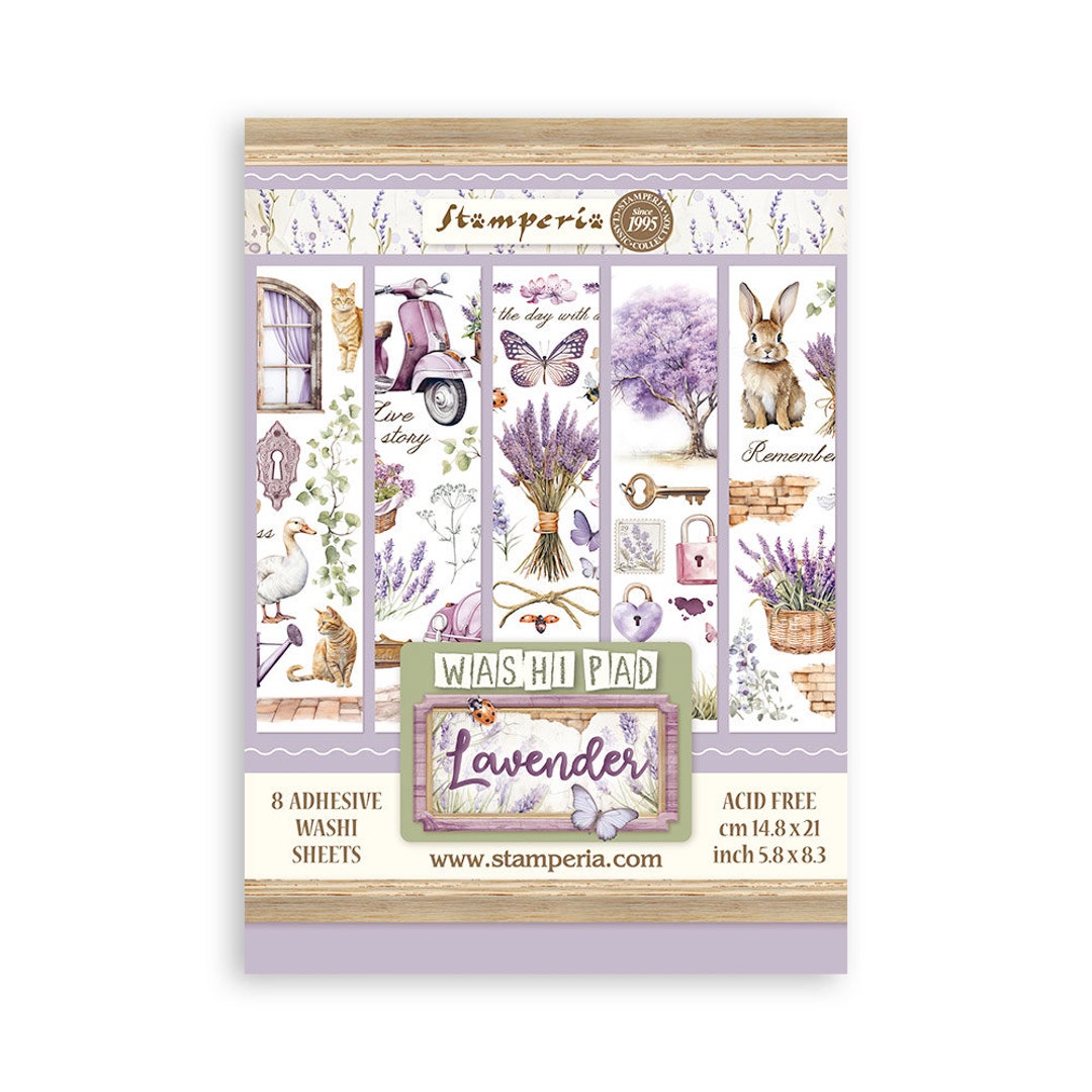 Stamperia Washi Pad 8 Sheets A5 Lavender - Etsy