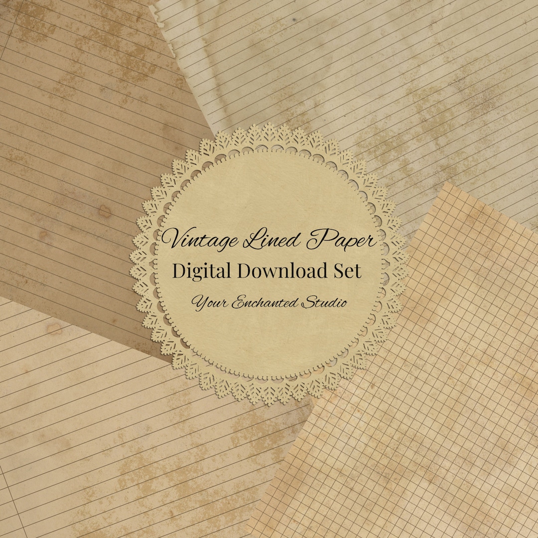 Instant Digital Download - Distressed Lined Paper - Etsy
