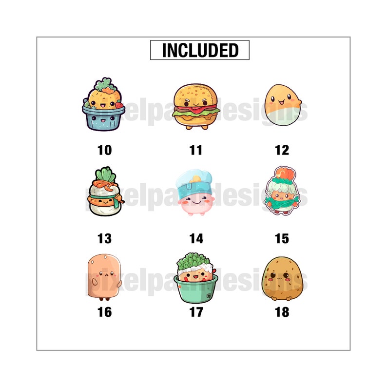 25 CUTE Kawaii Clipart Pack PNG/SVG Cute Figure Clip Art Bundle ...