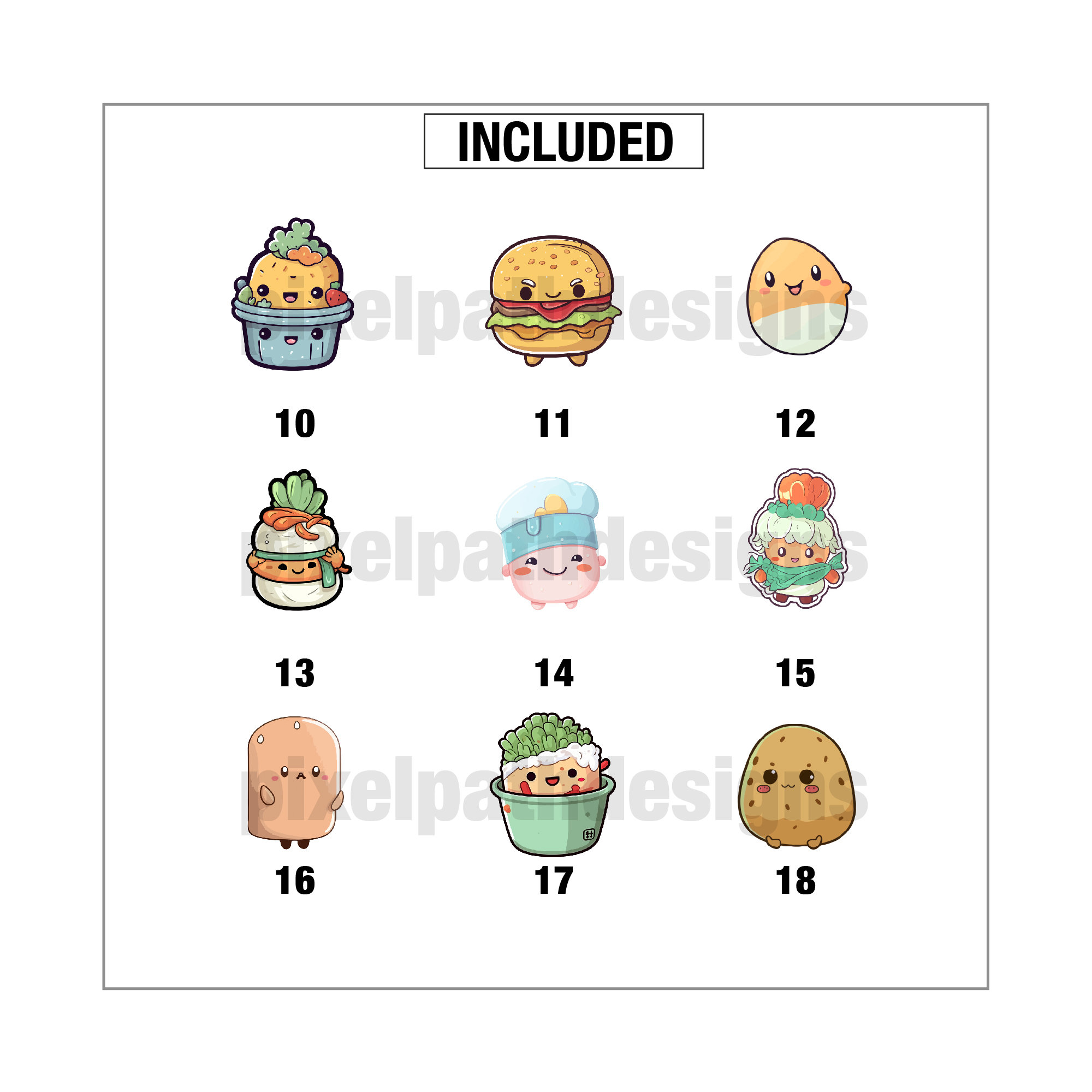 25 CUTE Kawaii Clipart Pack PNG/SVG Cute Figure Clip Art Bundle ...