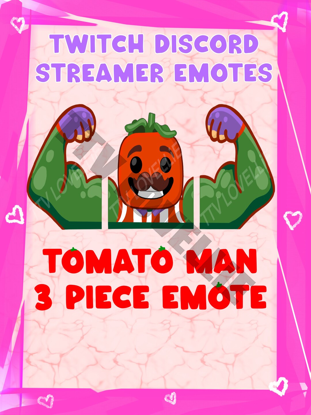 Tomato Man 3 Piece & Complete Emote Twitch, Discord, Etc Streamer - Etsy