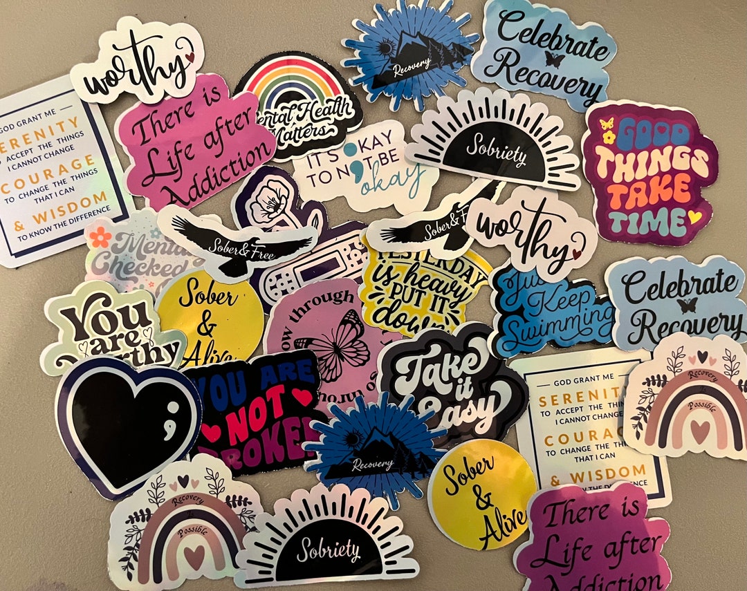 Holographic Mental Health/sobriety/recovery Stickers - Etsy