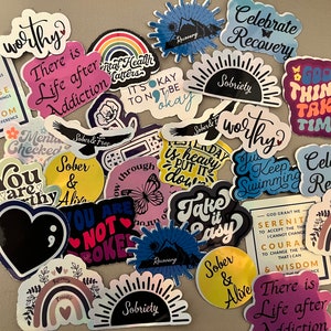 Holographic Mental Health/sobriety/recovery Stickers - Etsy