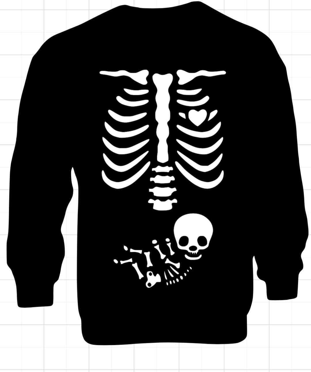 Pregnant Skeleton/ Pregnant Mom/ Mom and Baby - Etsy