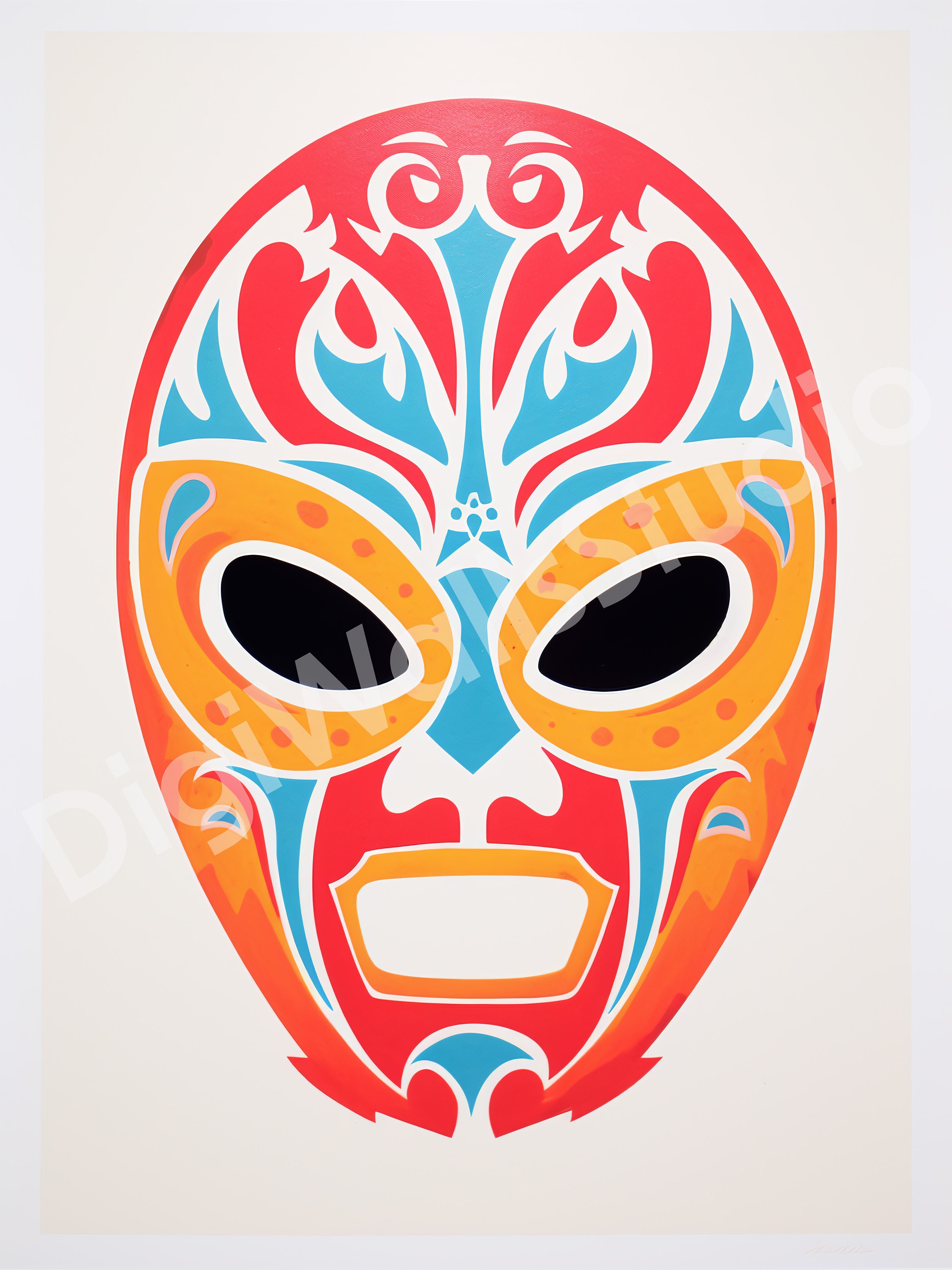Lucha Libre Mask Poster, Wrestling Art, Lucha Libre Digital Download ...