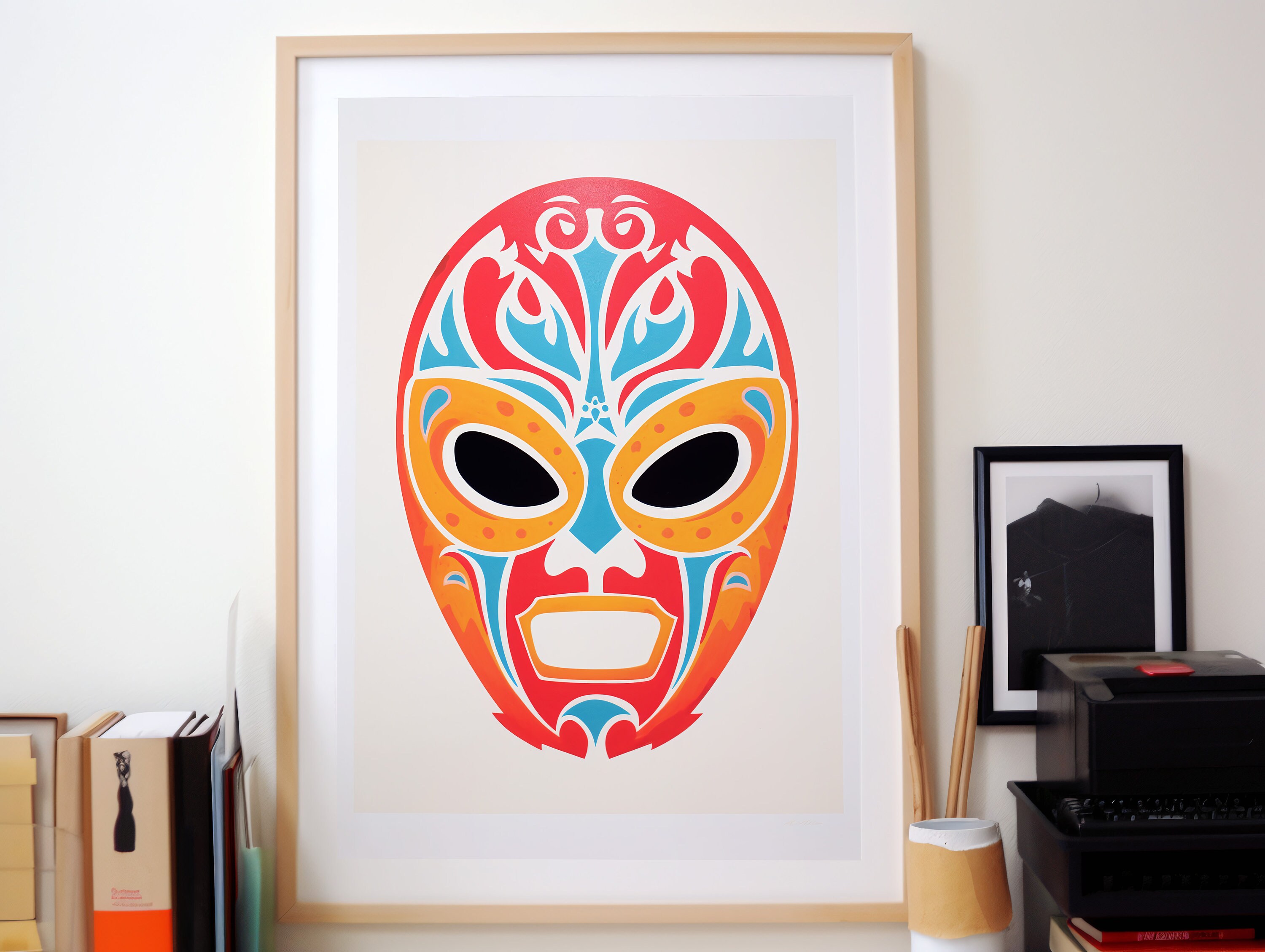 Lucha Libre Mask Poster, Wrestling Art, Lucha Libre Digital Download ...