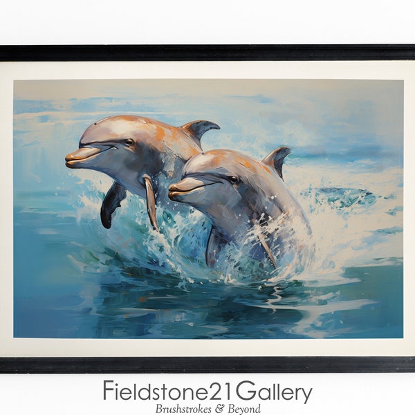 Dolphin Painting - Etsy