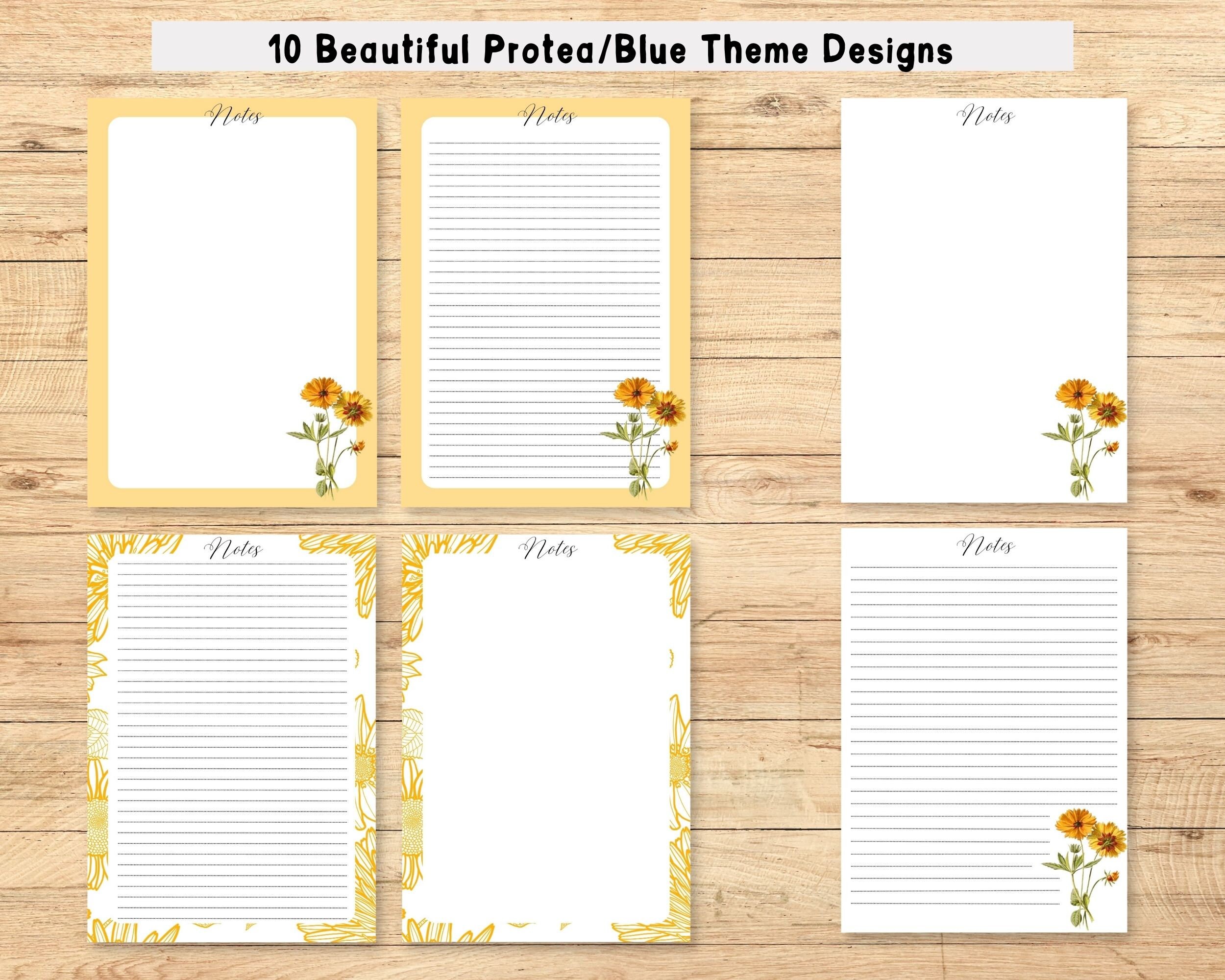Cute Sunflower Notepad Printable Digital Download Yellow - Etsy