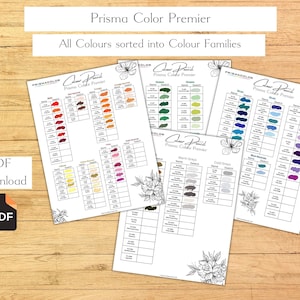 Prisma Colour Premier Colour Pencil Swatch Sheets Color Swatch Chart ...