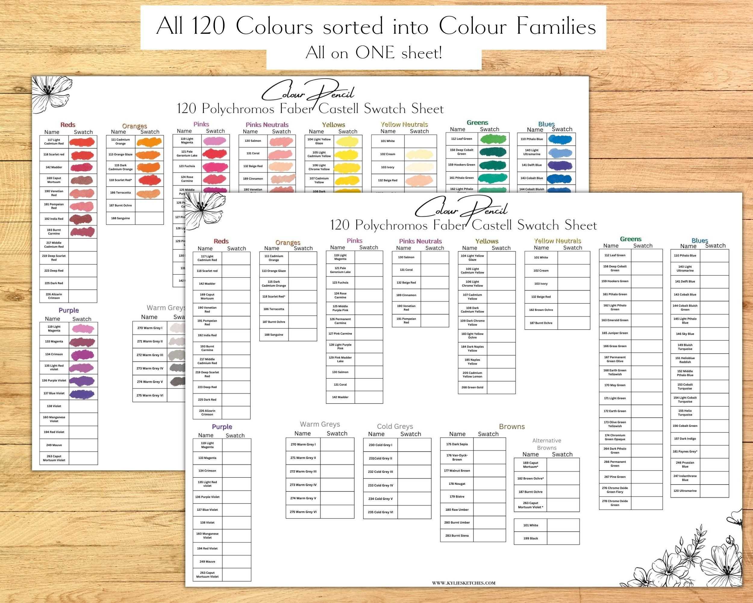 Polychromos Faber Castell Colour Pencil Swatch Single Sheet Color ...