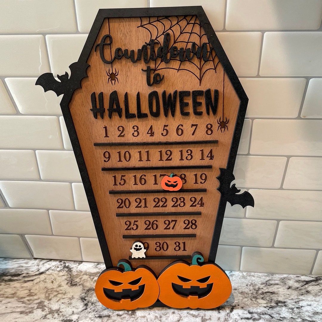 Halloween Countdown Calendar Count Down to Halloween Advent - Etsy