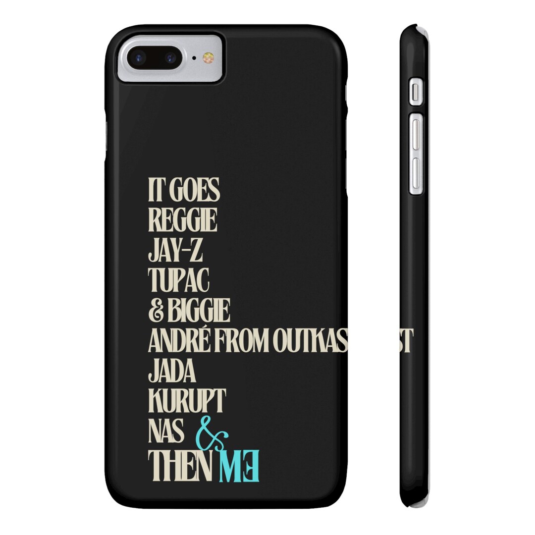 List of the Ten Greatest Rappers Phone Case Gold Lettering Aqua Accent ...
