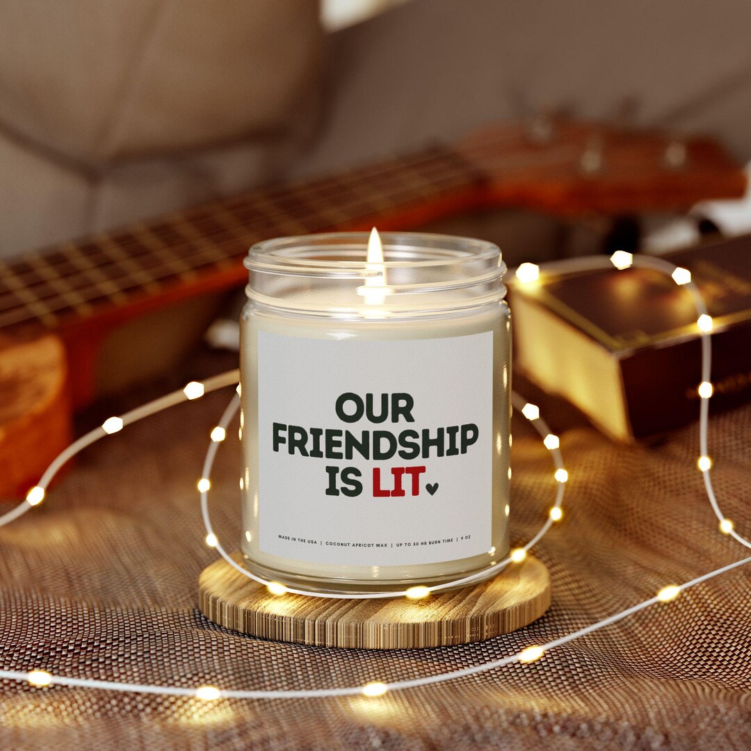 Friendship Candle Gift, Coconut Apricot Wax, Gift for Friends, Best ...