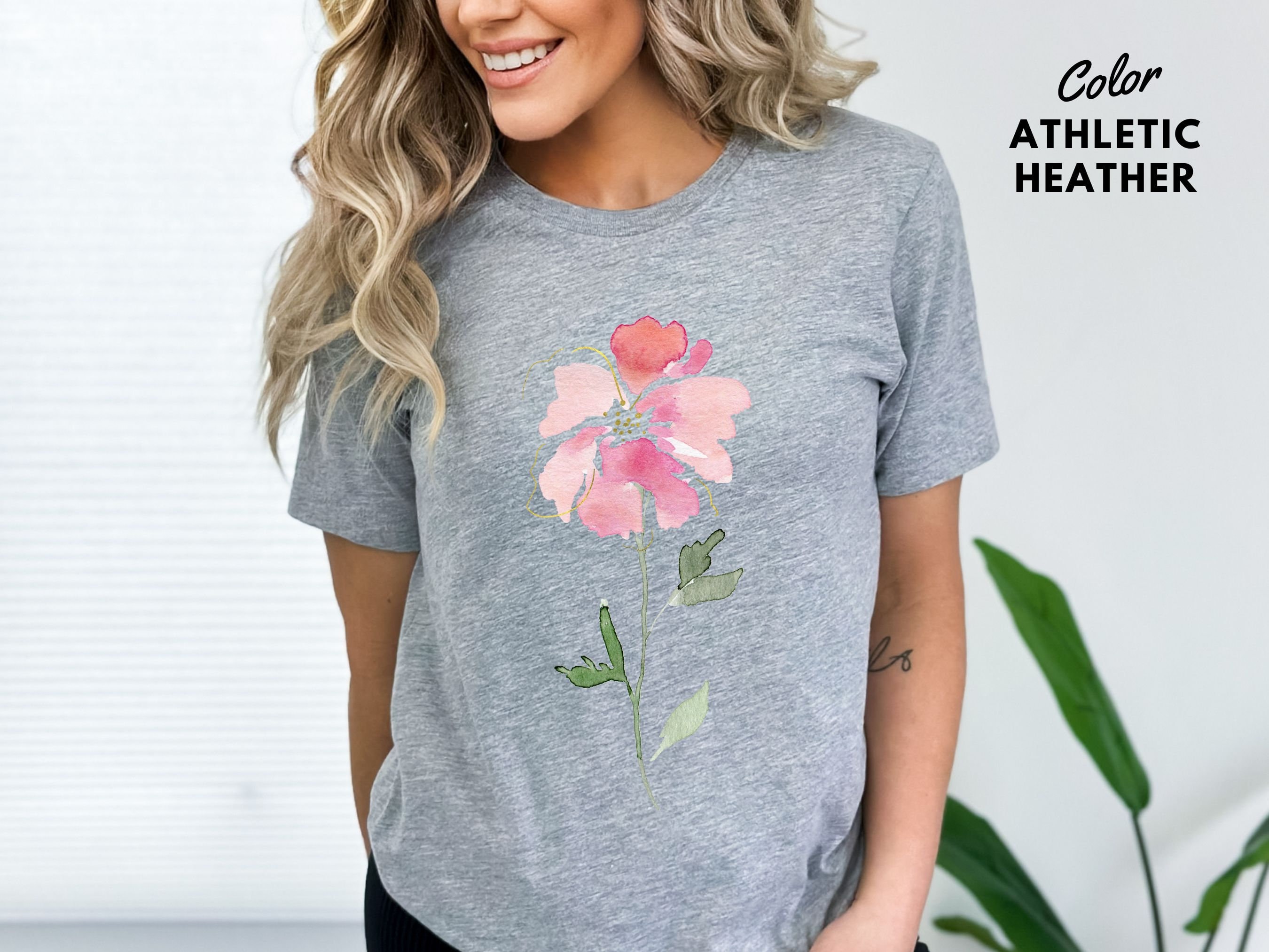 Watercolor Flower Shirt Watercolor Floral Spring T-shirt Floral Shirt ...
