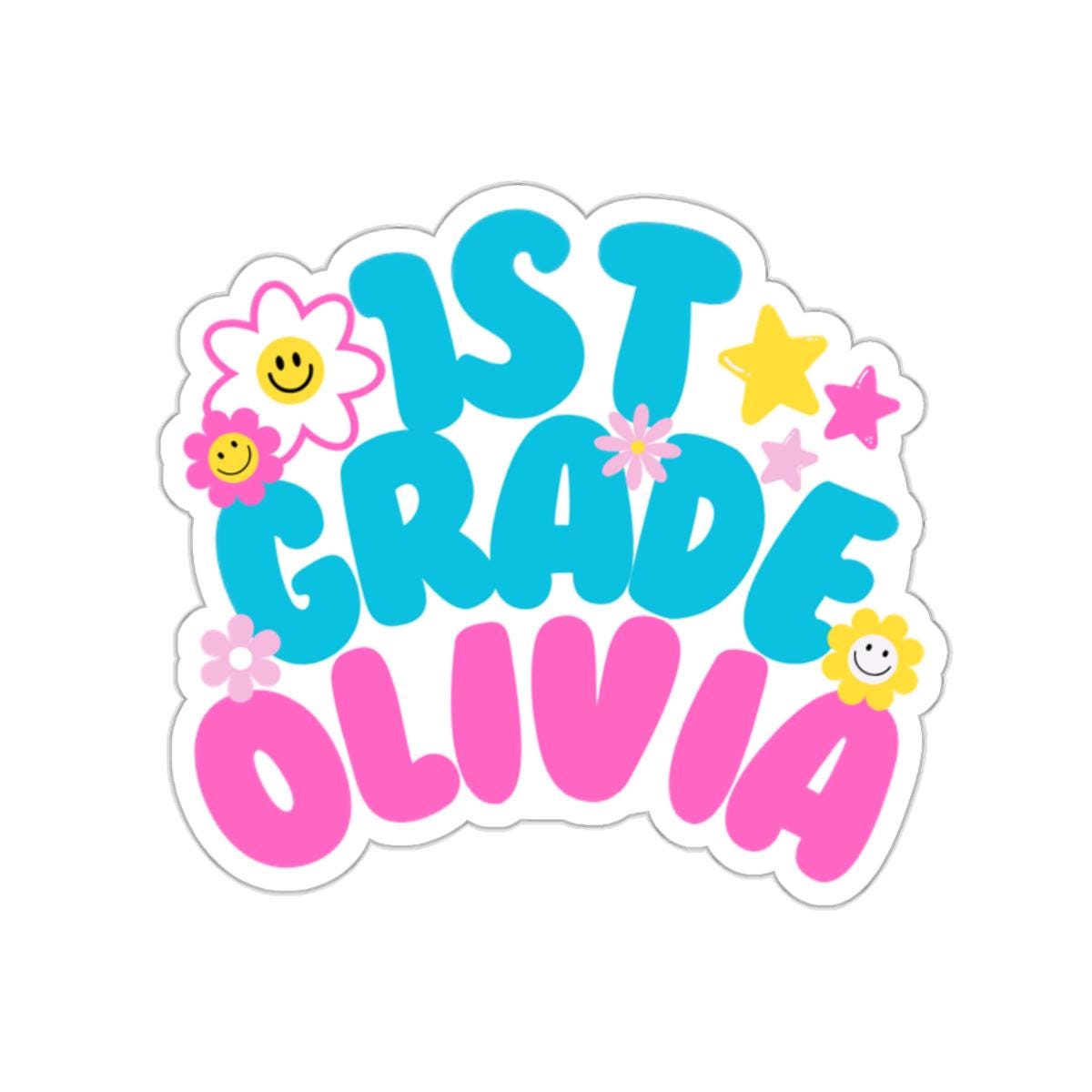 Custom Name Back to School Stickers, Set of 10 Notebook Sticker ...