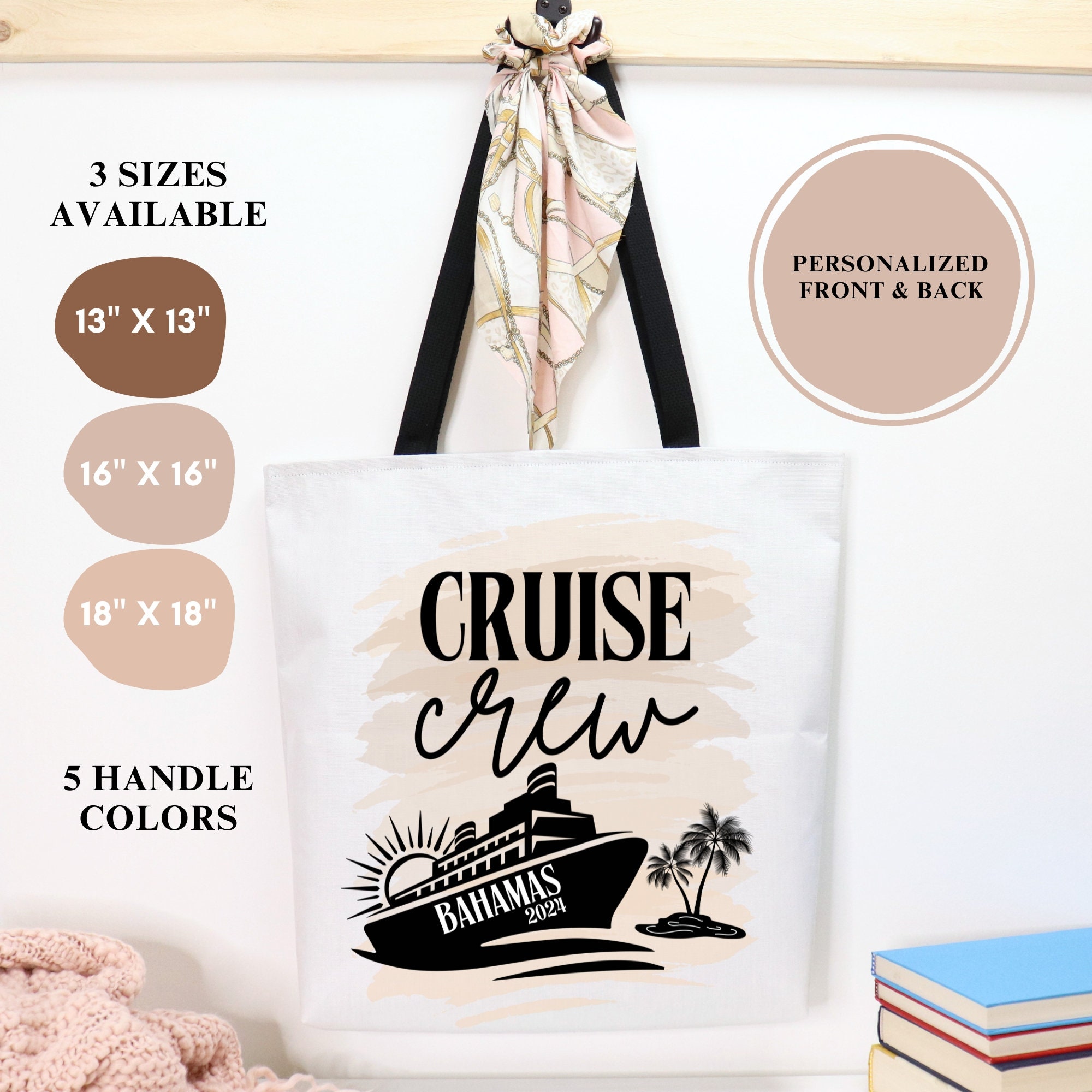Personalized Cruise Tote Bag, Carry All Bag, Summer Vacation Tote ...