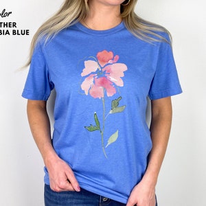 Watercolor Flower Shirt Watercolor Floral Spring T-shirt Floral Shirt ...