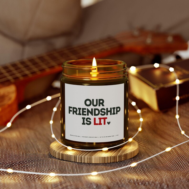 Friendship Candle Gift, Coconut Apricot Wax, Gift for Friends, Best ...