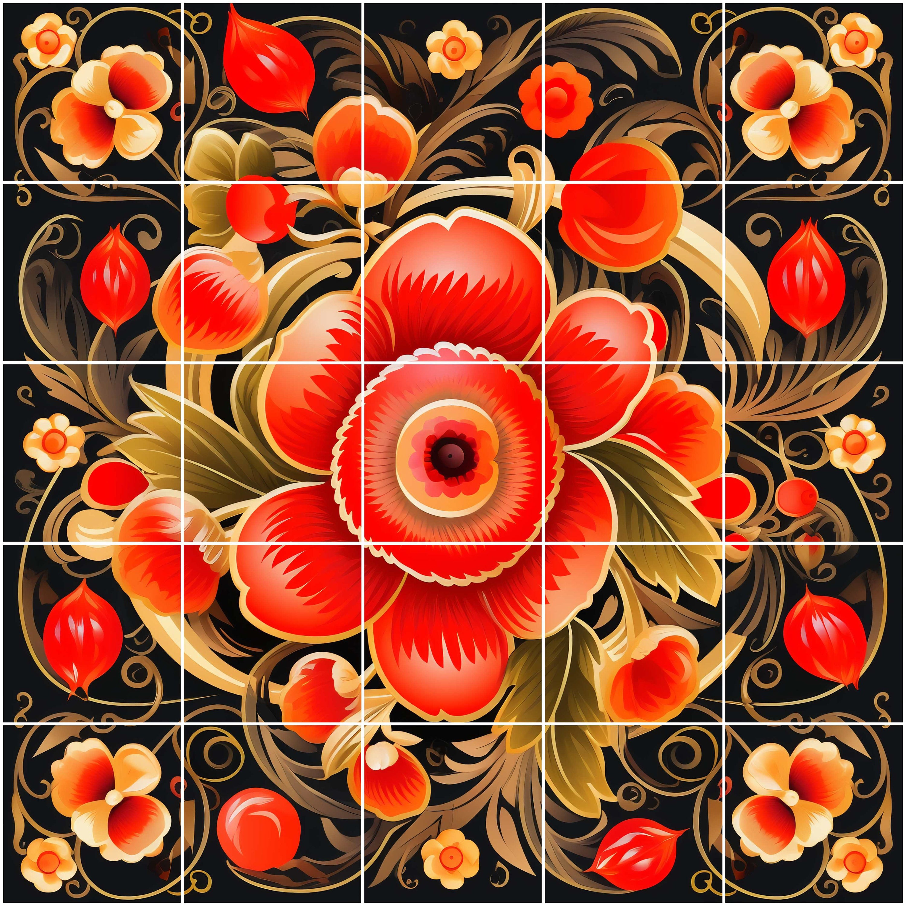Folk Art Floral Digital Paper Patterns| Ukrainian Traditional Painting ...