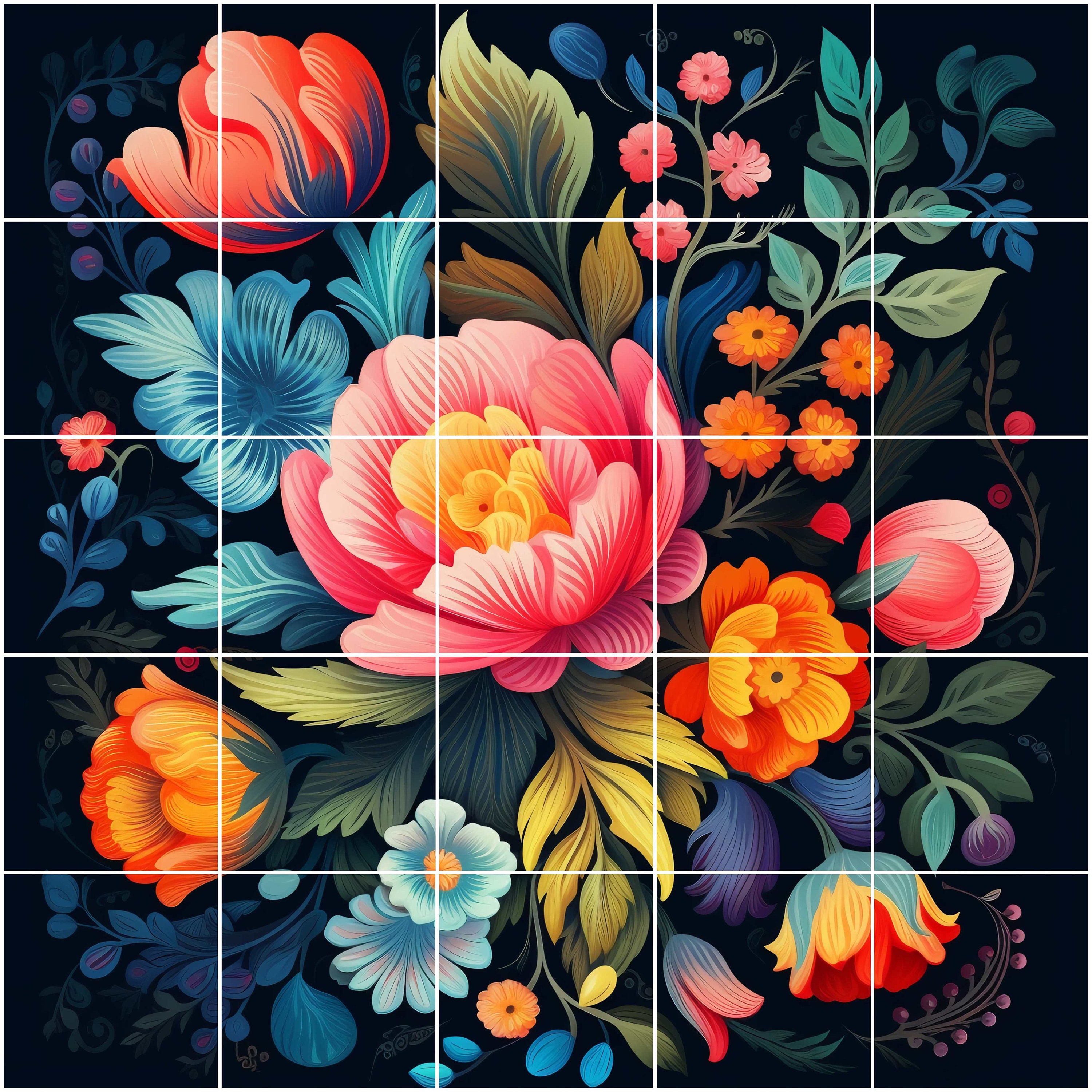 Folk Art Floral Digital Paper Patterns Ukrainian Traditional Painting ...