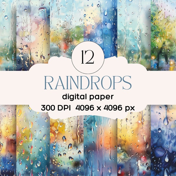 Raindrops Painting - Etsy