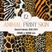 Animal Print Skin Digital Scrapbook Paper Backgrounds-seamless Pattern ...