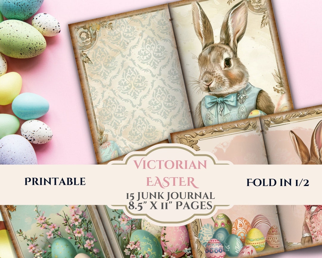 Victorian Easter Junk Journal Pages- Digital Printable Download ...