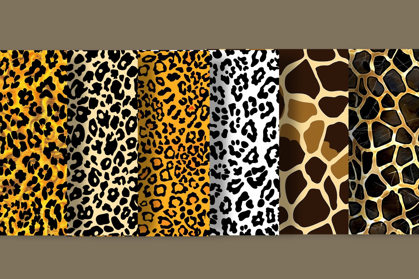 Animal Print Skin Digital Scrapbook Paper Backgrounds-seamless Pattern ...