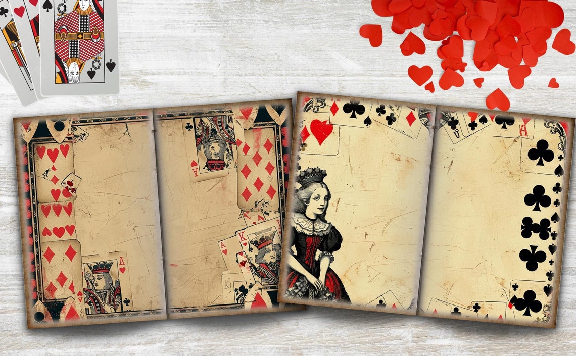 Alice in Wonderland Junk Journal Pages- Vintage Victorian- Distressed ...