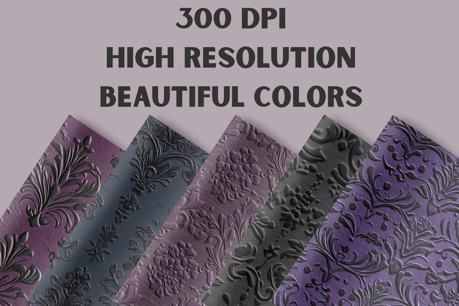 Dark Moody Victorian Brocade Digital Scrapbook Paper Backgrounds ...