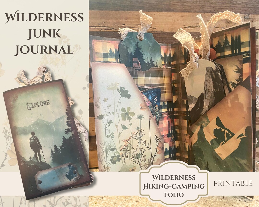 Outdoor Wilderness Junk Journal Folio Project- Digital Printables ...