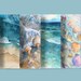 Beach Ocean Digital Scrapbook Paper Backgrounds-vacation Sand Water ...