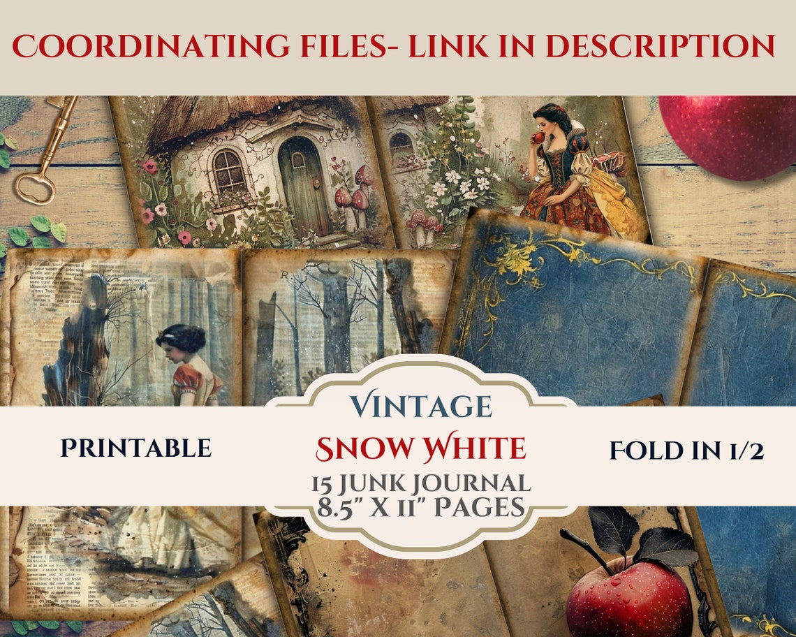 Vintage Snow White Add on Digital Set- Princess Fairytale Fantasy ...