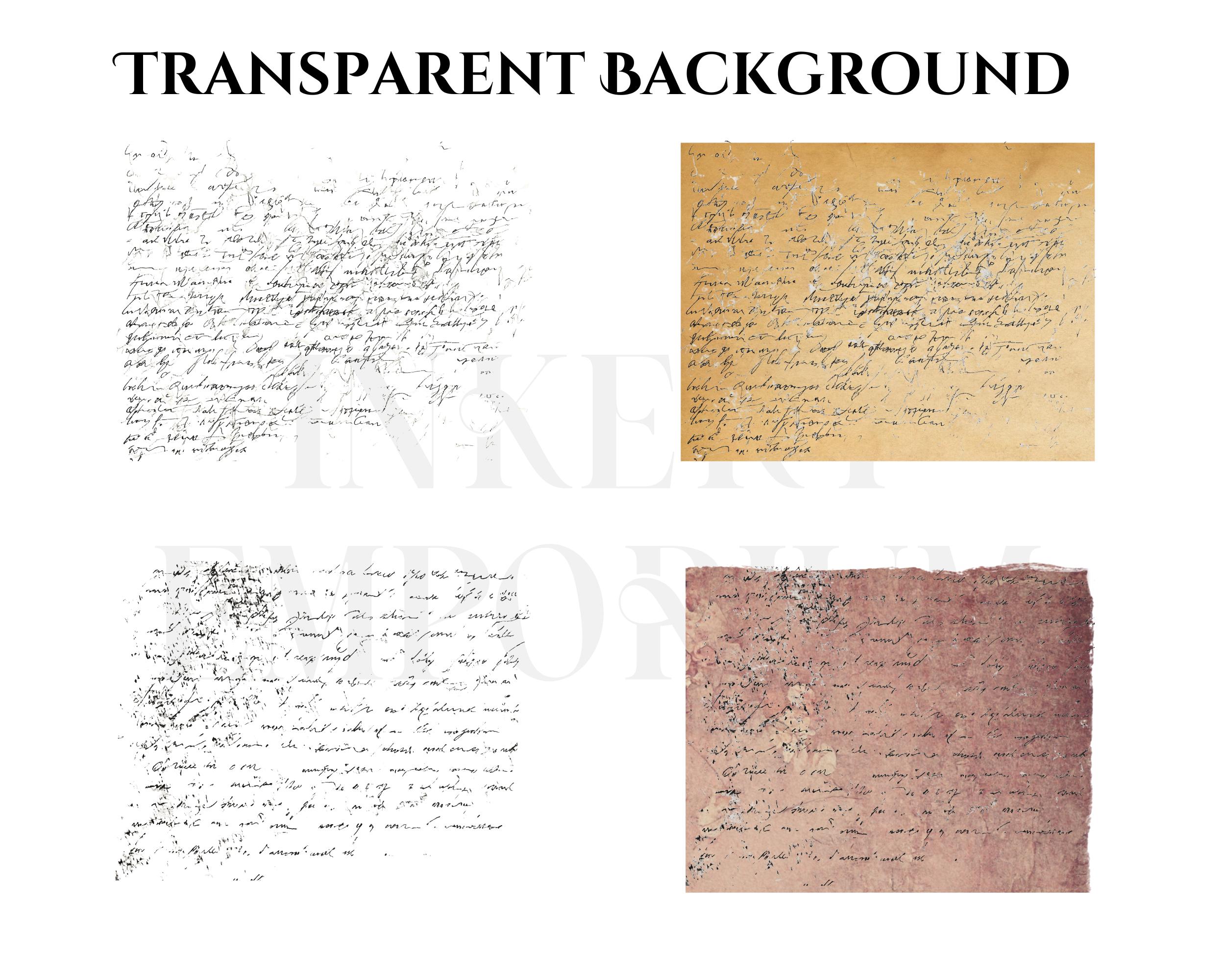 Printable Junk Journal Page Overlay Vintage Cursive Distressed Faded ...